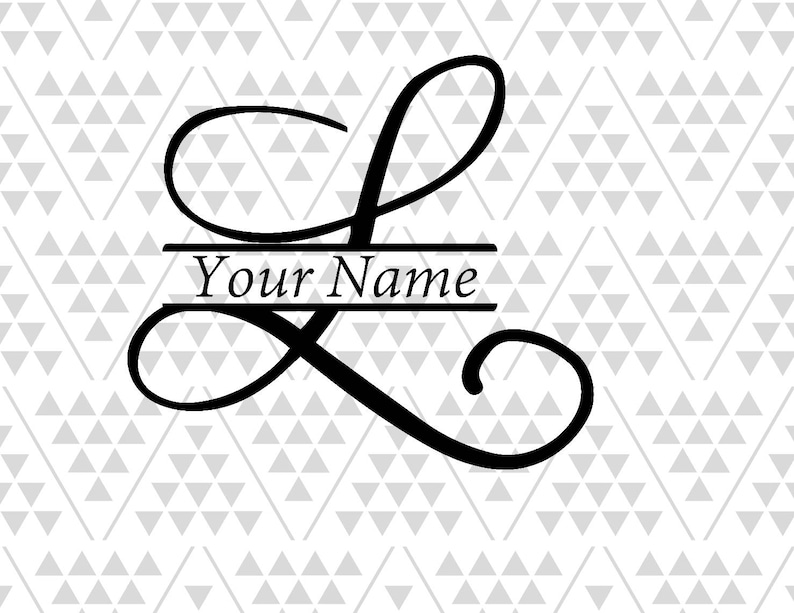 Monogram Letter L Split Letter L Silhouette Files Digital - Etsy