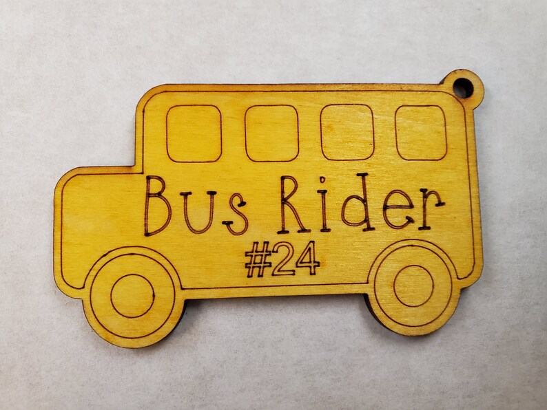 Bus Rider Tag Laser Svg File Car Rider Tag Laser Svg File - Etsy