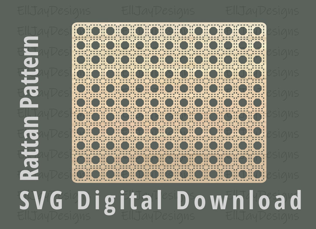 Rattan Pattern Svg, Glowforge File, Cane Webbing, Cane SVG, Laser File ...