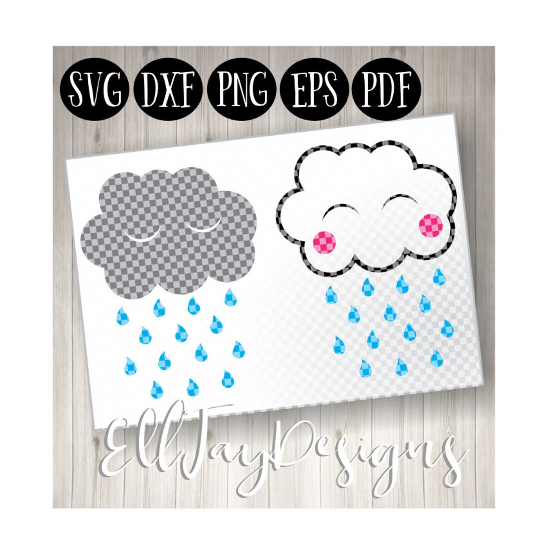 Rain Cloud SVG, Rain SVG, Rain Drop Svg, Weather Svg, Weather Cut Files ...