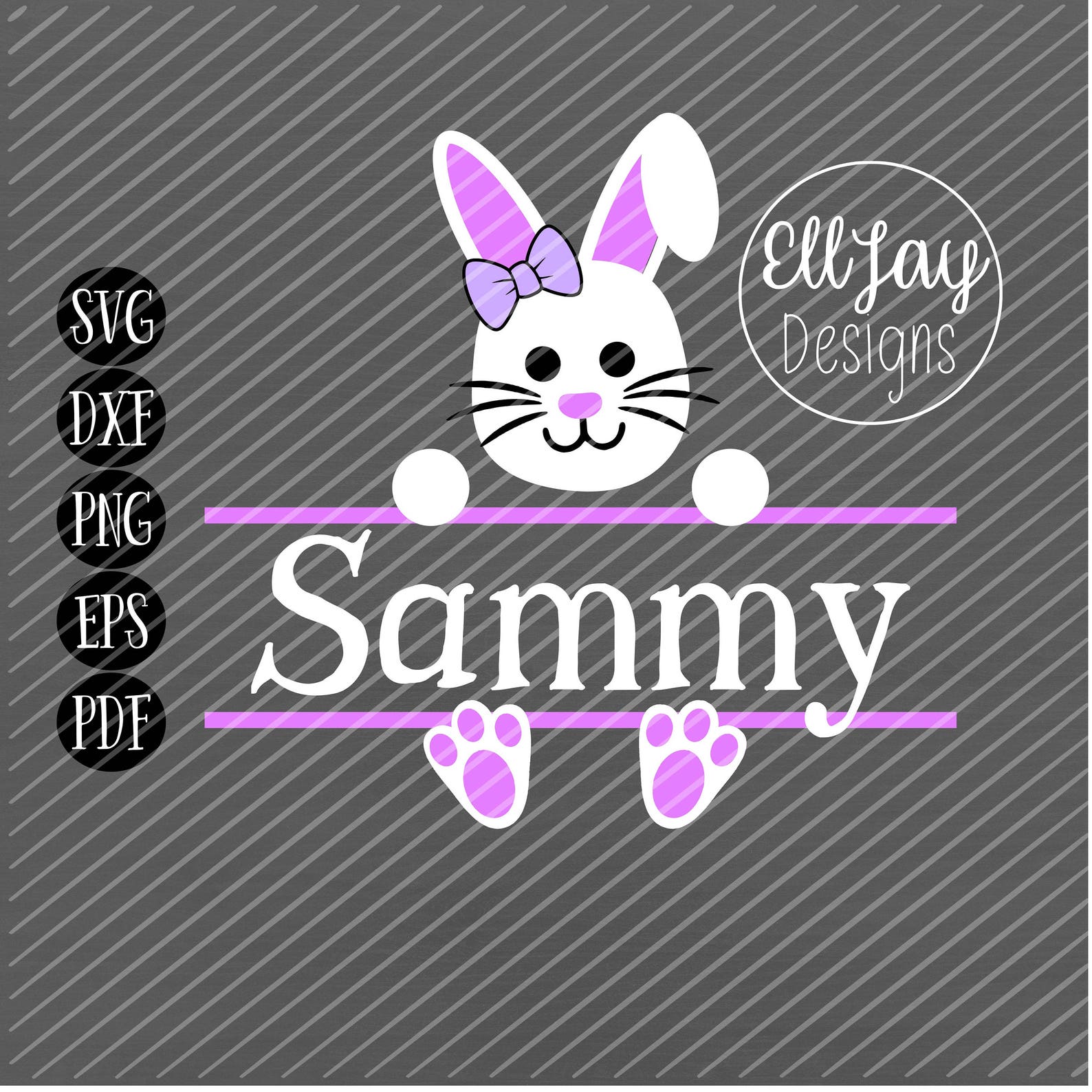 Bunny Face SVG Easter Svg Bunny Name Svg Easter Monogram - Etsy