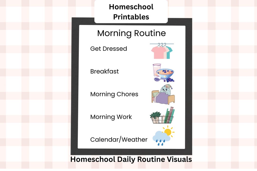Homeschool Daily Routines Visuals – Printable Schedule Charts - Etsy