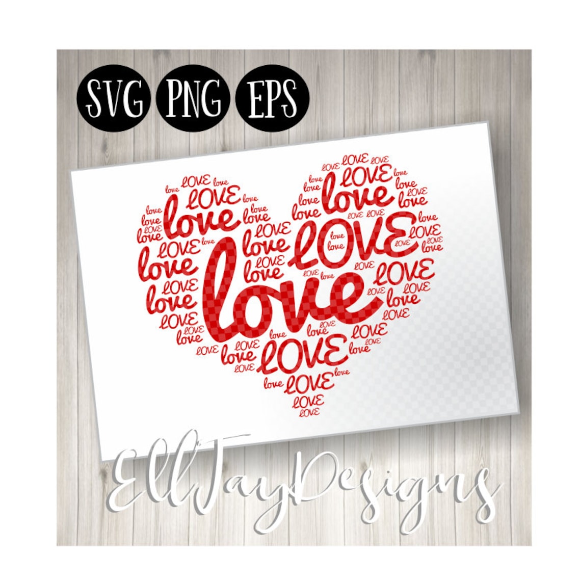 Love Word Art Heart Svg, Valentine's Day SVG, SVG for Women, Heart Svg ...