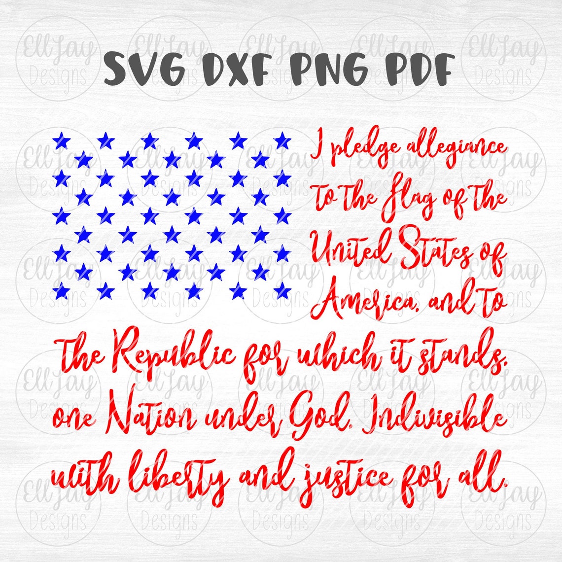 Pledge Flag Svg Pledge Allegiance Svg Pledge Allegiance | Etsy