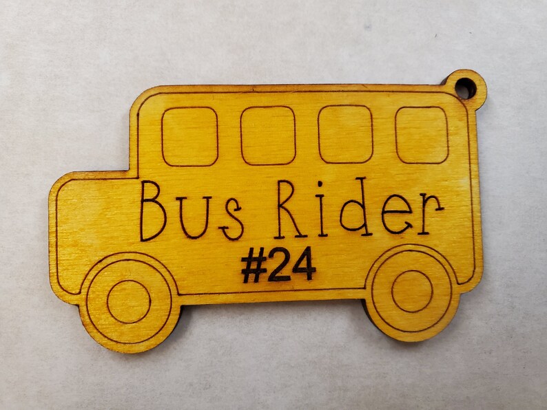 Bus Rider Tag Laser Svg File Car Rider Tag Laser Svg File - Etsy