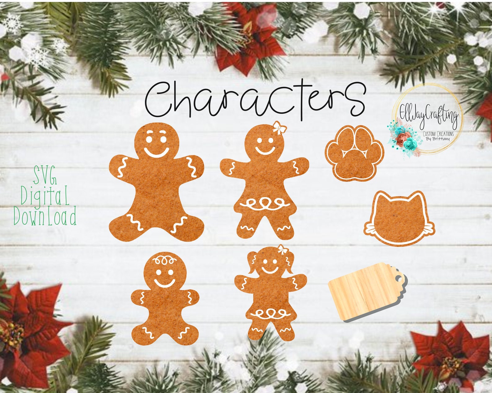 Gingerbread Family Cookie Sheet SVG, Family Names Cookie Jar ...