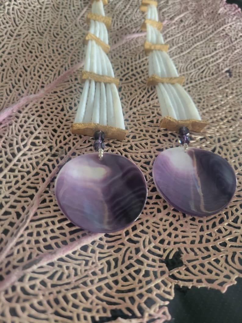 Dentalium Shell Tiered Authentic Potawatomi Native American - Etsy