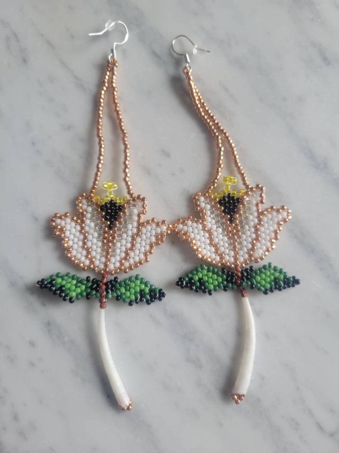 Wabshka Waskonédo *white Flower* Lilly Authentic Potawatomi Native ...