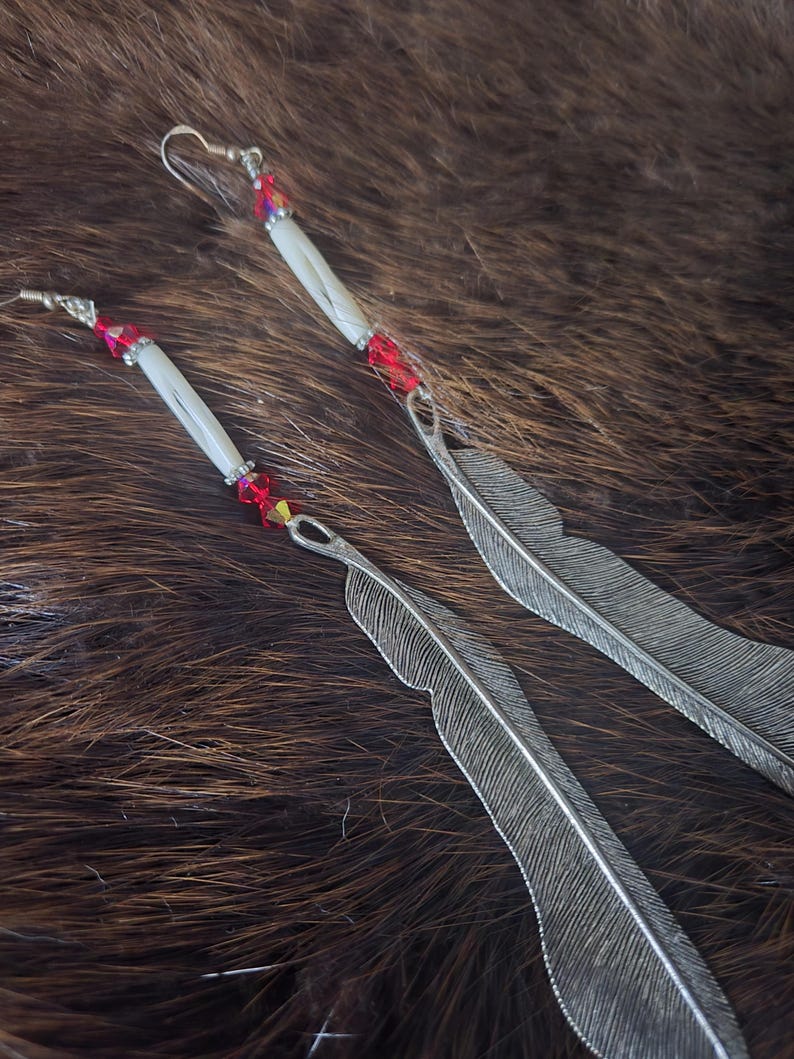 Hair Bone Pipe and Feather Authentic Potawatomi Native American ...