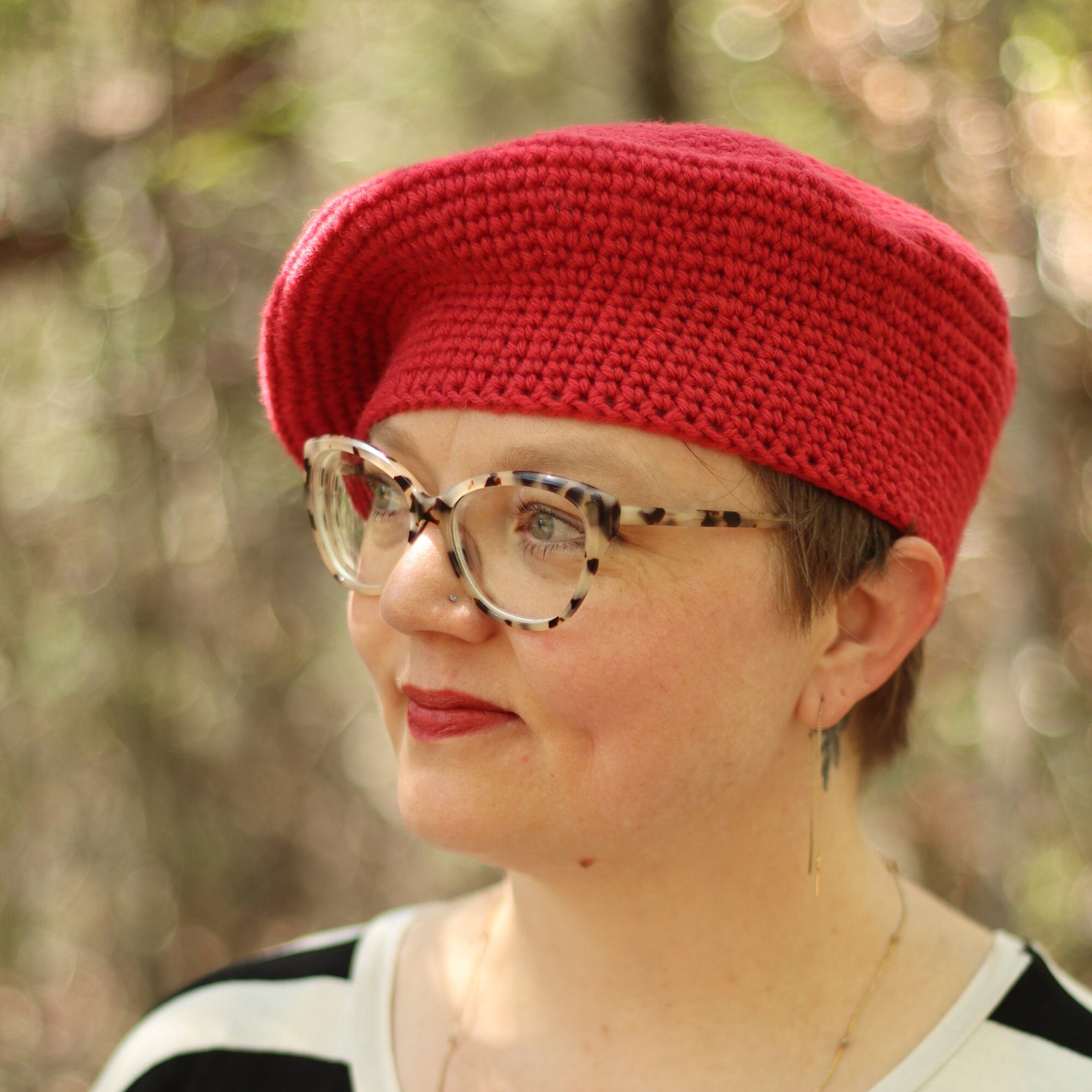 CROCHET PATTERN || Ferrina Beret || Worsted Yarn, Classic Beret, Teen ...
