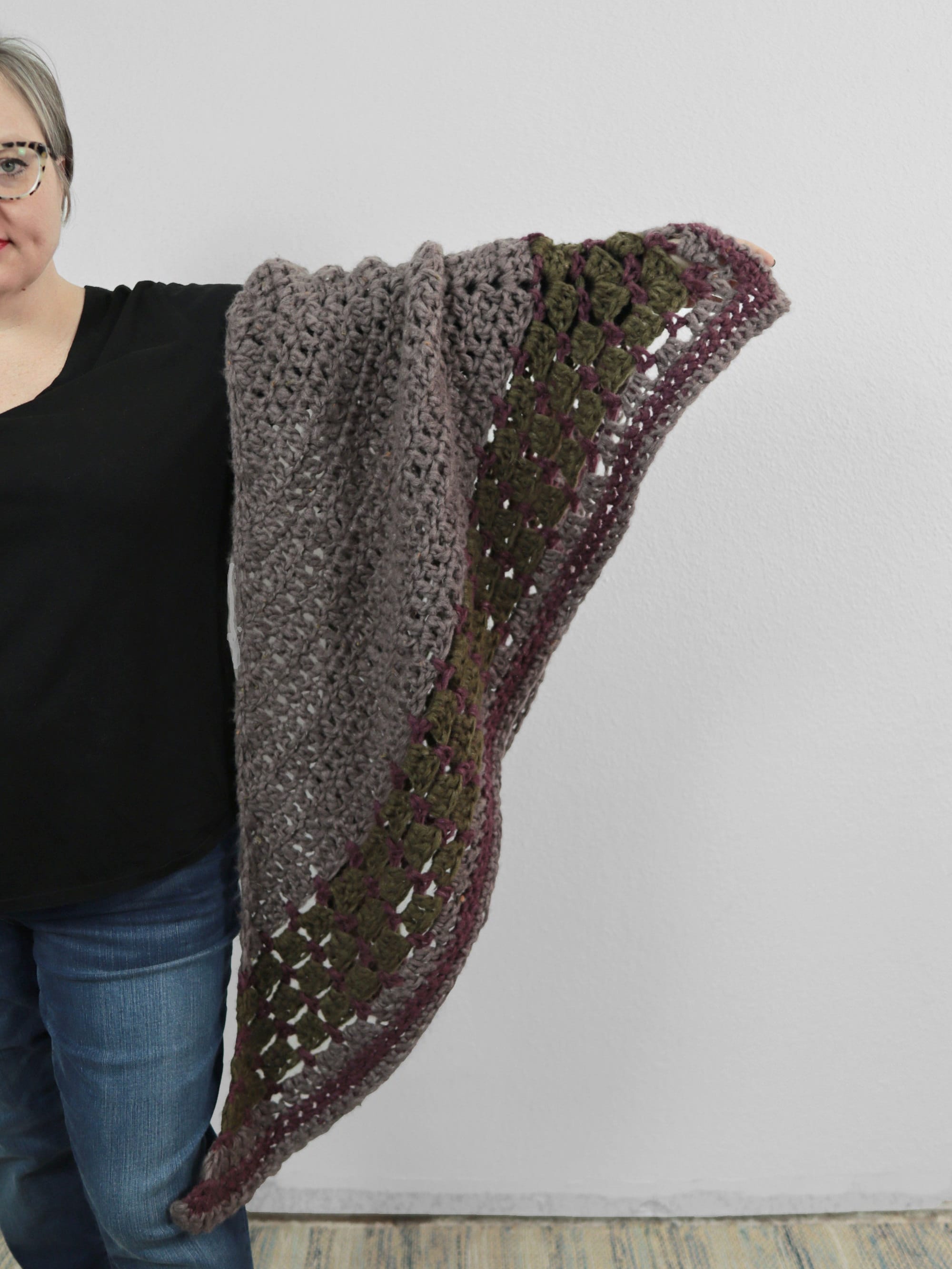 Vasix Shawl Crochet Pattern Bulky Yarn Beginner Easy Quick Stitch Cozy ...