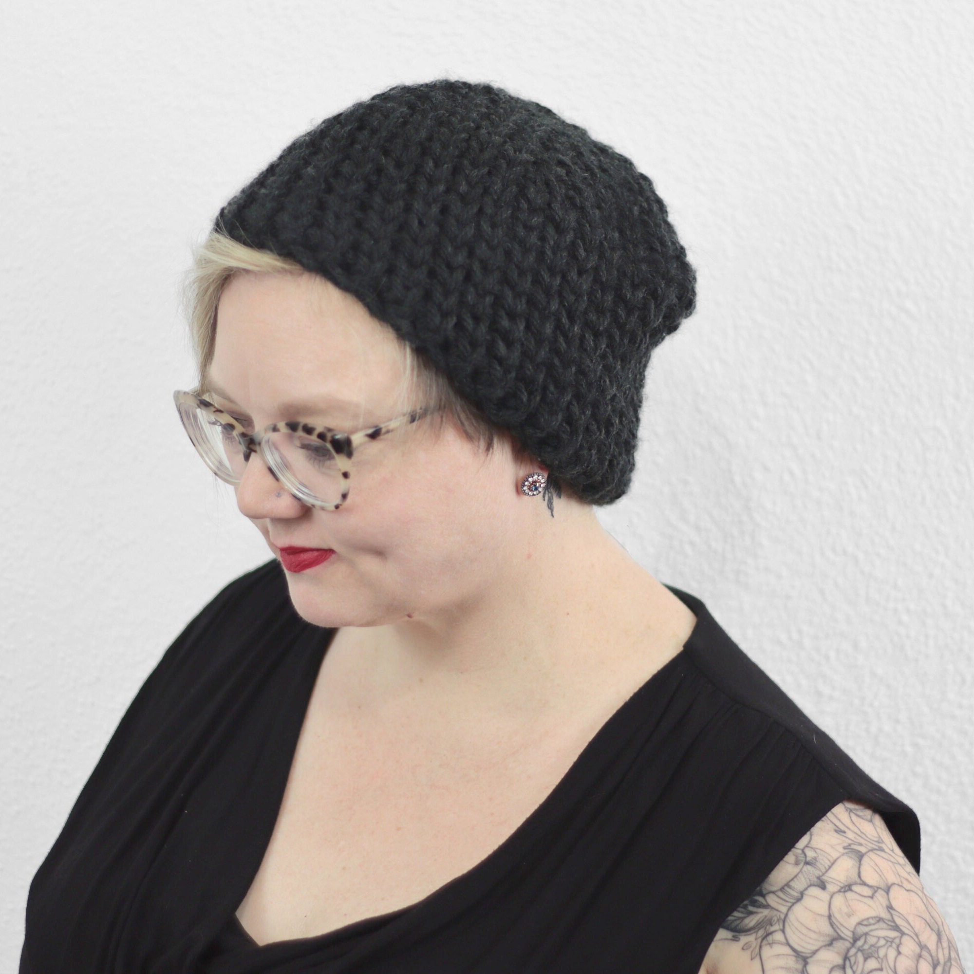 Hatrick Cap Crochet Pattern Bulky Yarn, Knit Look Crochet Beanie Adult ...
