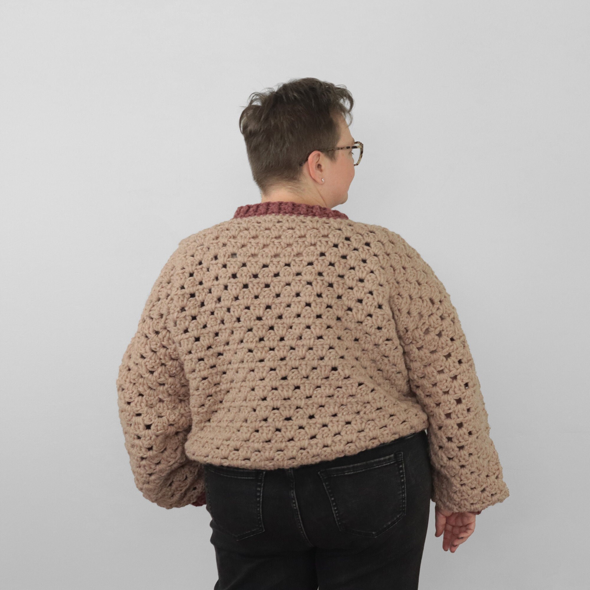 Infatuation Sweater Crochet Pattern Bulky Yarn, Oversized, Large Plus ...