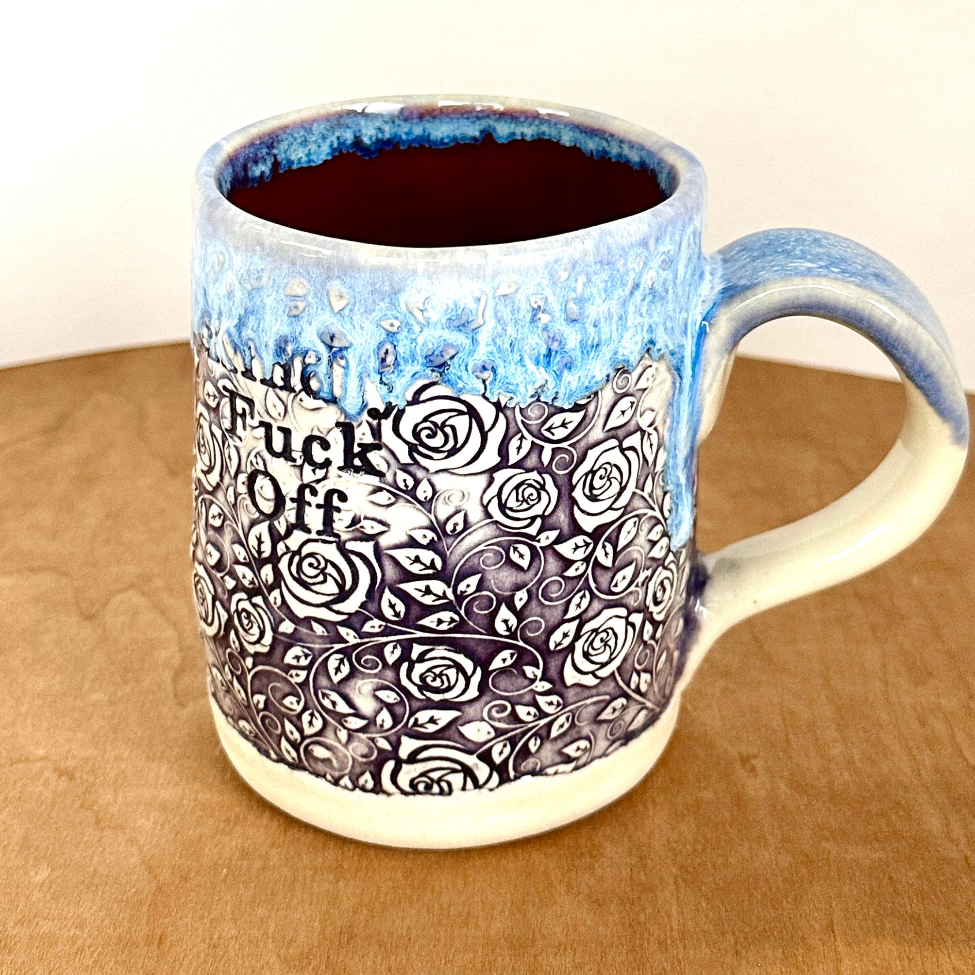 Fck off Mug, Kindly Fck Off, Fuck Off, Rose Mug, Handmade Mug, Coffee ...