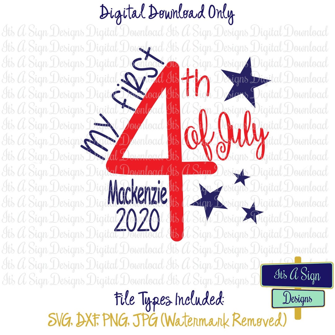 My First Fourth of July Girl’s SVG Cut File - Etsy