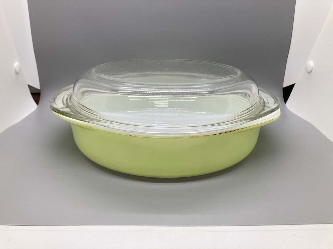 Vintage Lime Green Pyrex Round Cake or Roasting Pan With Glass Lid - Etsy
