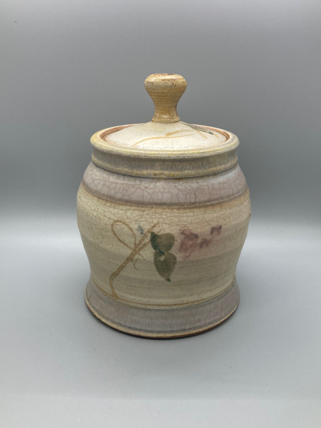 Vintage Hand Thrown Benner Pottery Covered Crock - Etsy