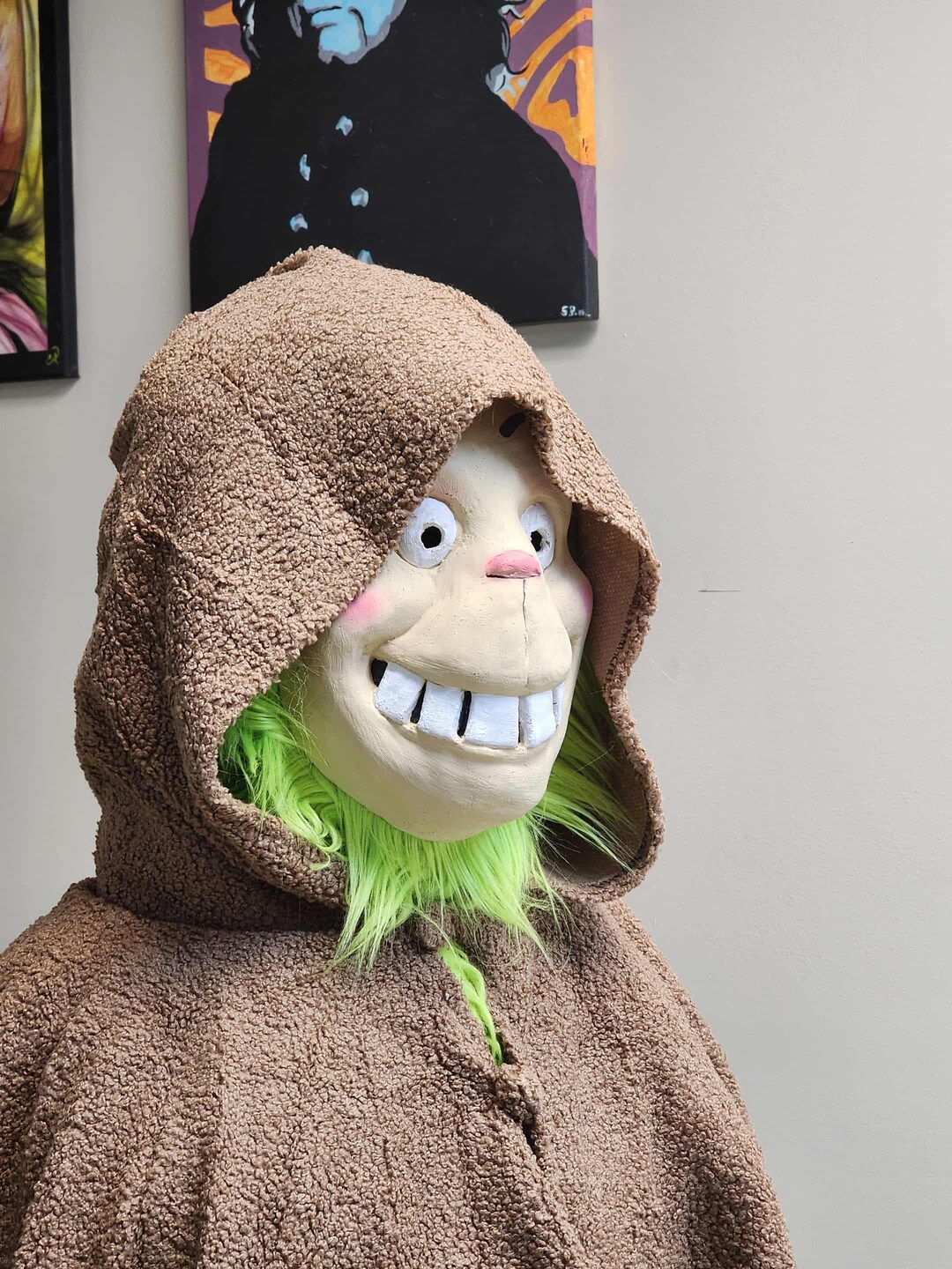 Mean Green One Who Disguise Latex Strap Mask - Etsy