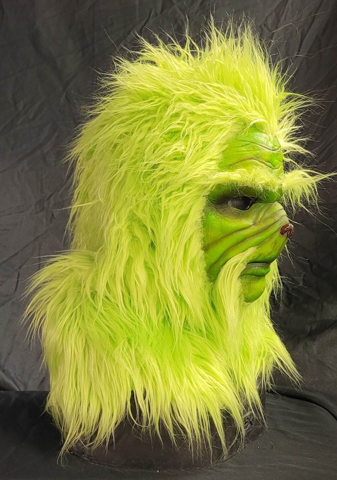 The Mean Green One Full Head Latex Mask - Animated Green Fur - Etsy