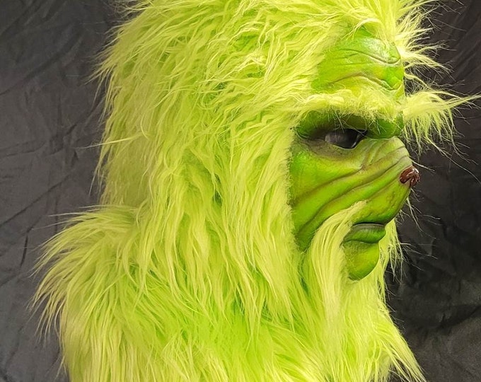 The Grinch Latex Mask, Jim Carrey Movie, Christmas Green Mask, Fuddy ...
