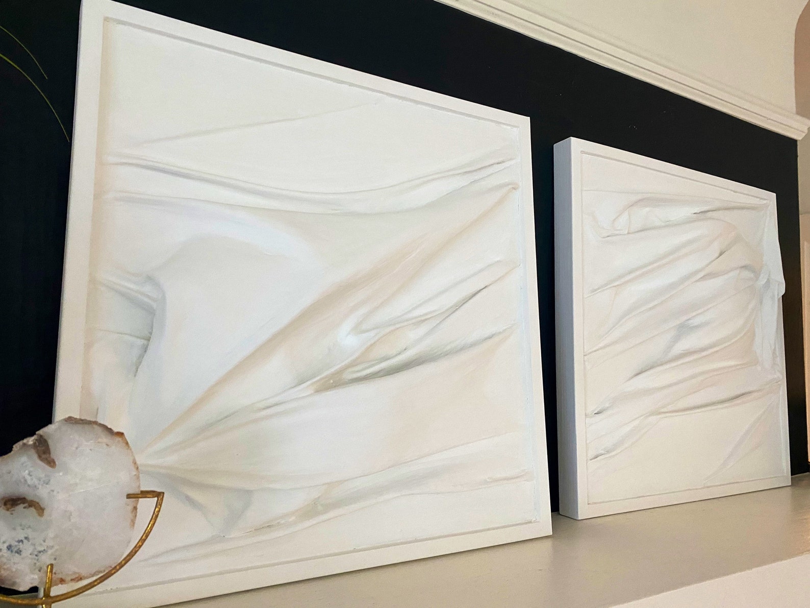 White Textured Wall Art/ Plaster Wall Art / Spackle Art | Etsy