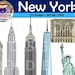 New York City Clipart skyscraper City Building Statue of | Etsy
