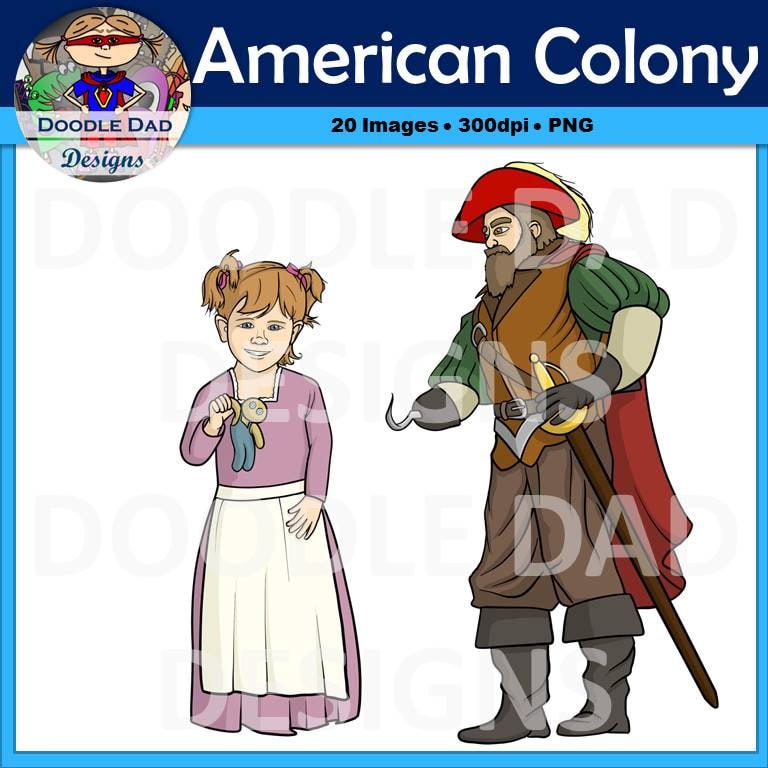 American Colony Clip Art (jamestown, John Smith, England, Settlers ...