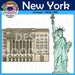New York City Clipart (skyscraper, City, Building, Statue of Liberty ...