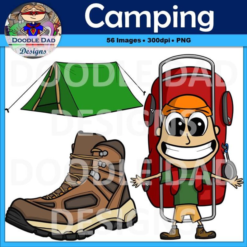 Camping Clip Art (hiking, Backpacking, Outdoors, Survival, Fishing) - Etsy