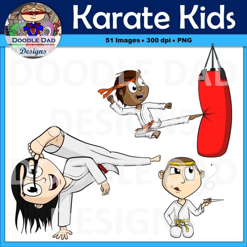 Karate Kids Clip Art martial Arts, Sports, Judo - Etsy