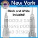 New York City Clipart (skyscraper, City, Building, Statue of Liberty ...
