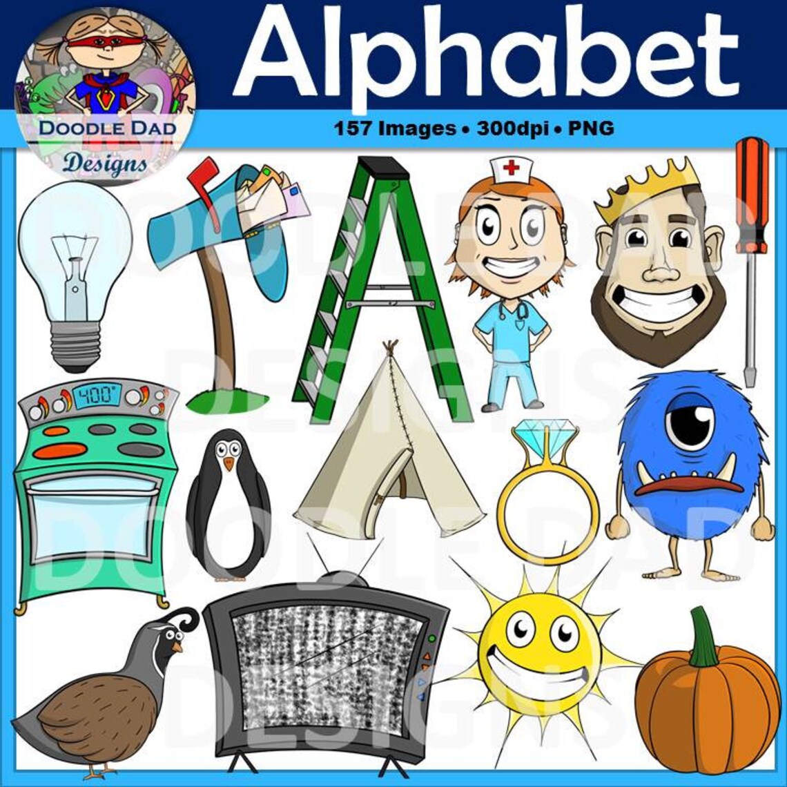 Alphabet Clip Art Bundle Variety Pack Starter Set Mega | Etsy