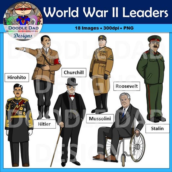 World War II Leaders Clip Art world War 2 Roosevelt - Etsy Australia