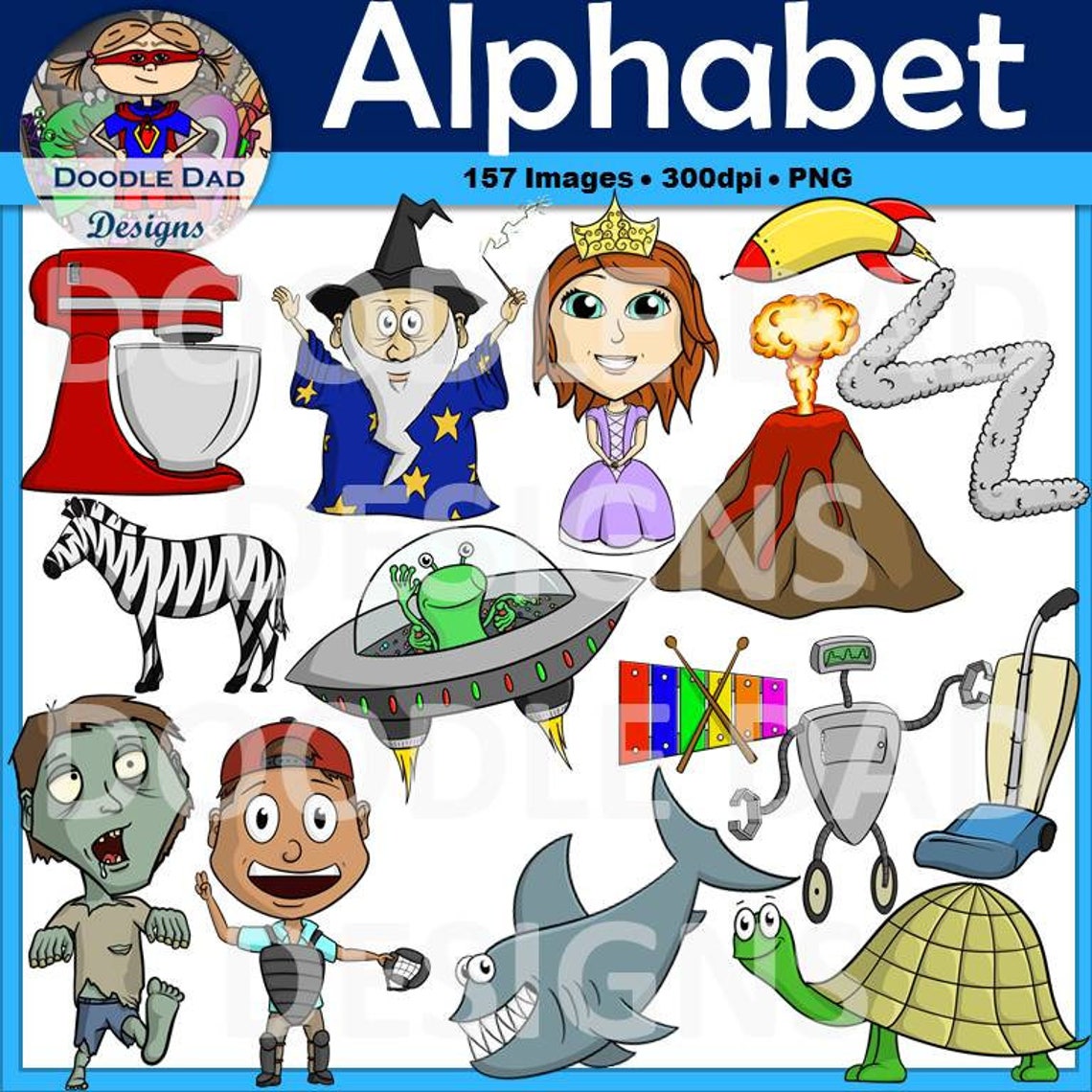 Alphabet Clip Art Bundle Variety Pack Starter Set Mega | Etsy