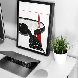 Squash Racket, Squash, Squash Poster, Sport Poster, Sport Print ...