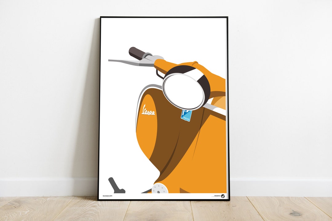 Vespa Poster, Vespa, Vespa Print, Vespa Illustration, Wall Poster, Gift ...