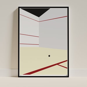 Squash Court Minimalist Art Print (digital Download) - Etsy