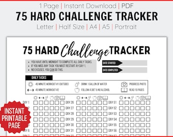 75 Hard Printable - Etsy