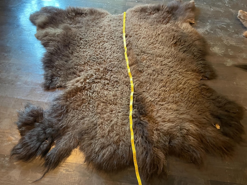 Western Large.tanned BISON/BUFFALO /skin/hide Log Cabin Hunting Lodge ...