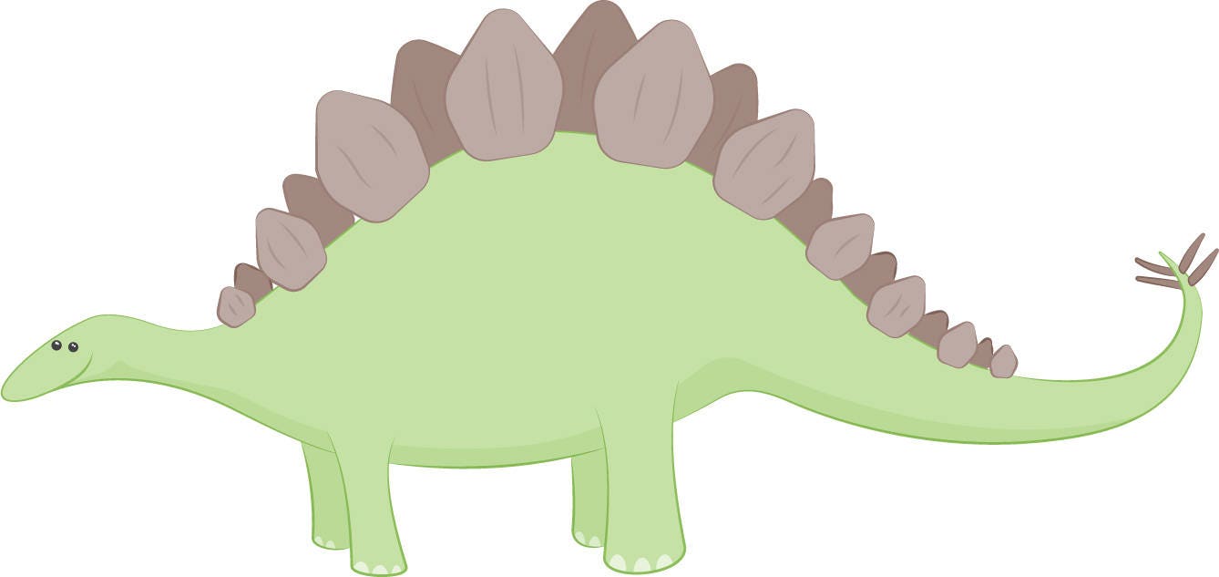 Dinosaur Clipart Set, Illustrations of Prehistoric Clip Art Graphics ...