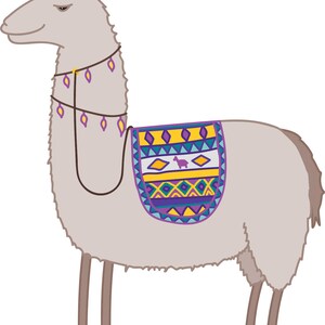 Llama Clipart Set, Hand Drawn Clip Art Illustrations of Llamas - Free ...