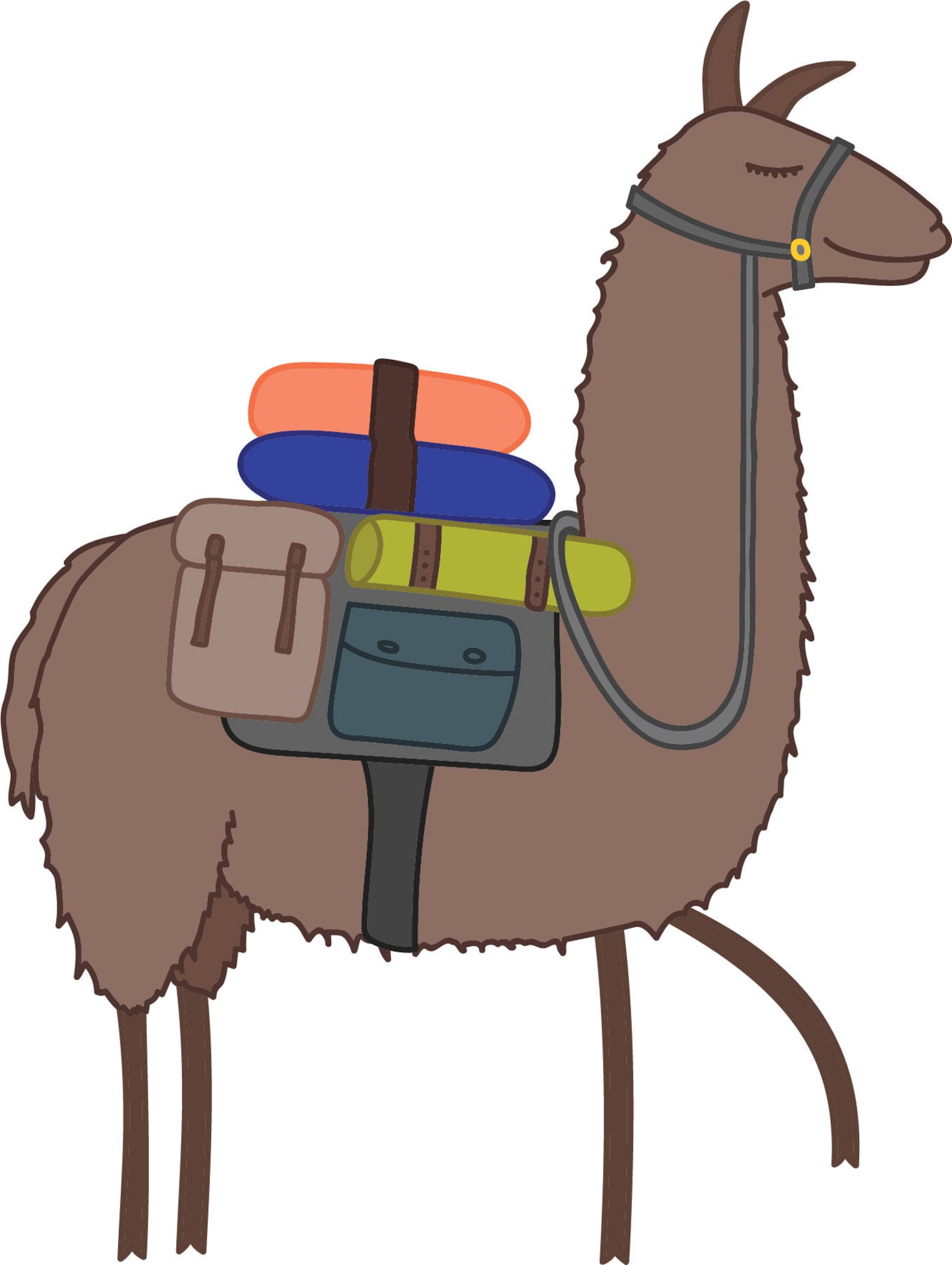 Llama Clipart Set, Hand Drawn Clip Art Illustrations of Llamas - Free ...