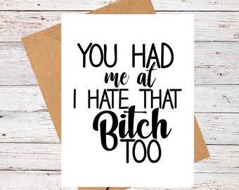 I Hate You Card | Etsy