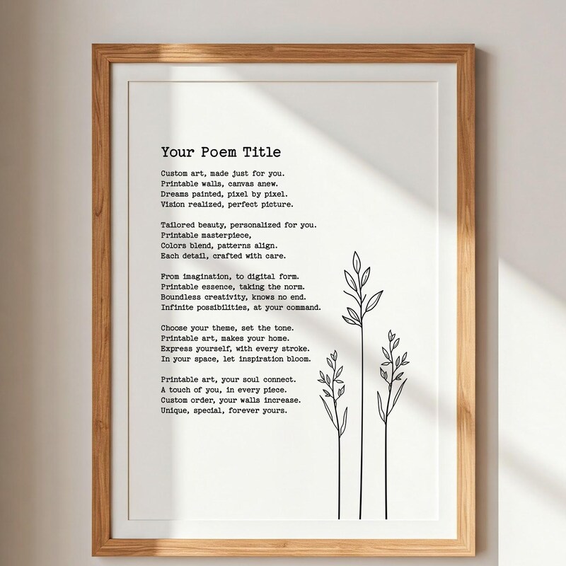 Custom Poem Print - Etsy