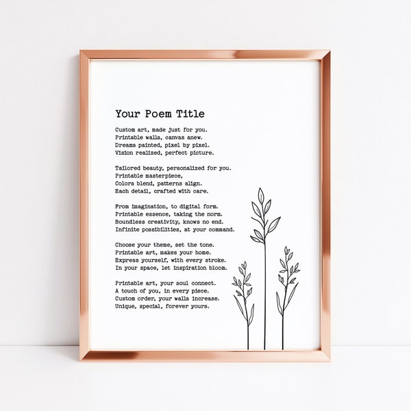 Custom Poem Print - Etsy