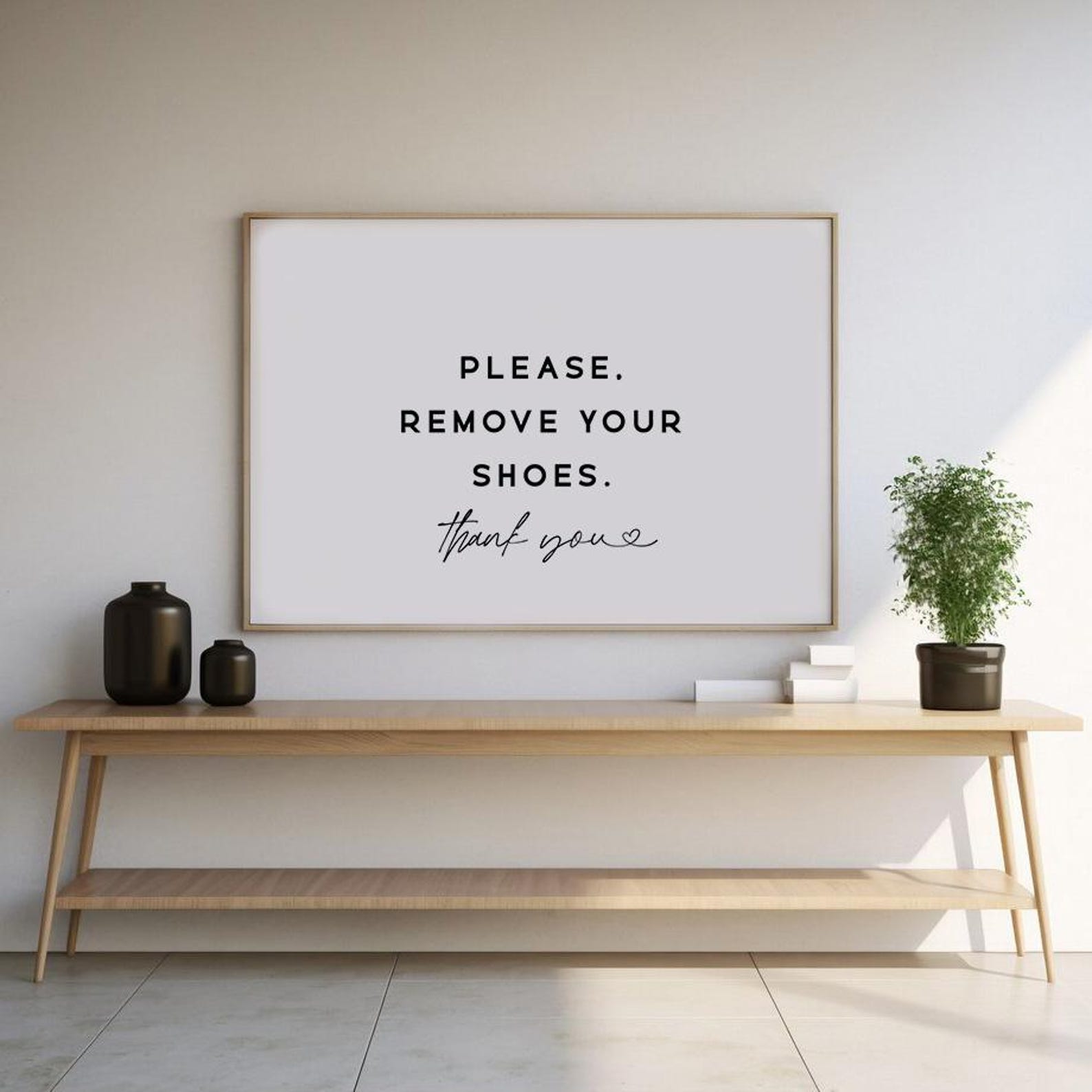 Front Door Sign: "please Remove Your Shoes" (digital Download) - Etsy