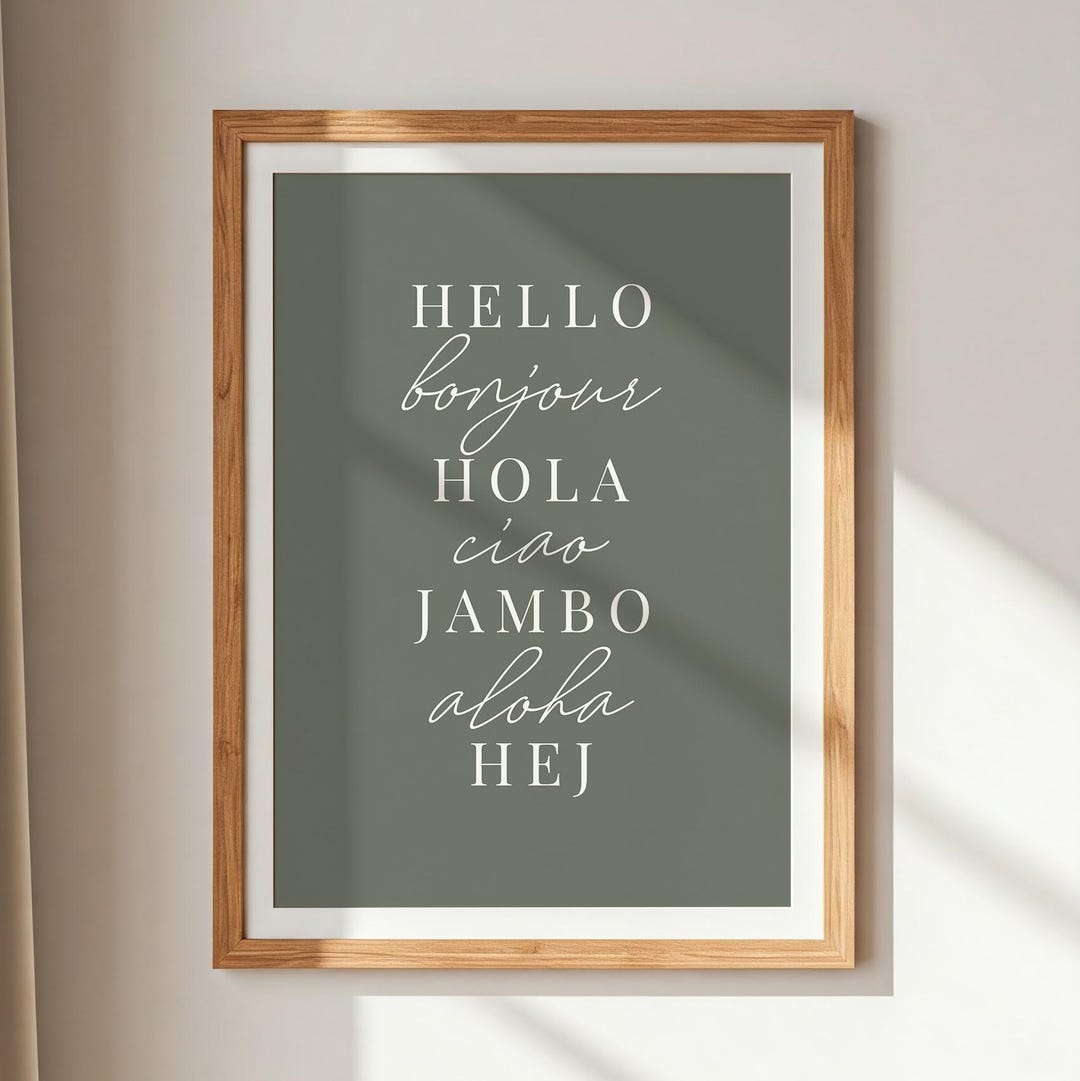 Multilingual Welcome Sign: Hello in Many Languages (digital Download ...