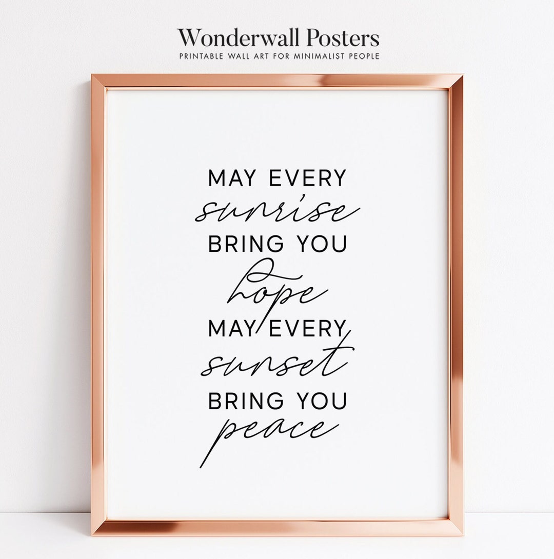May Every Sunrise Bring You Hope May Every Sunset Bring You - Etsy
