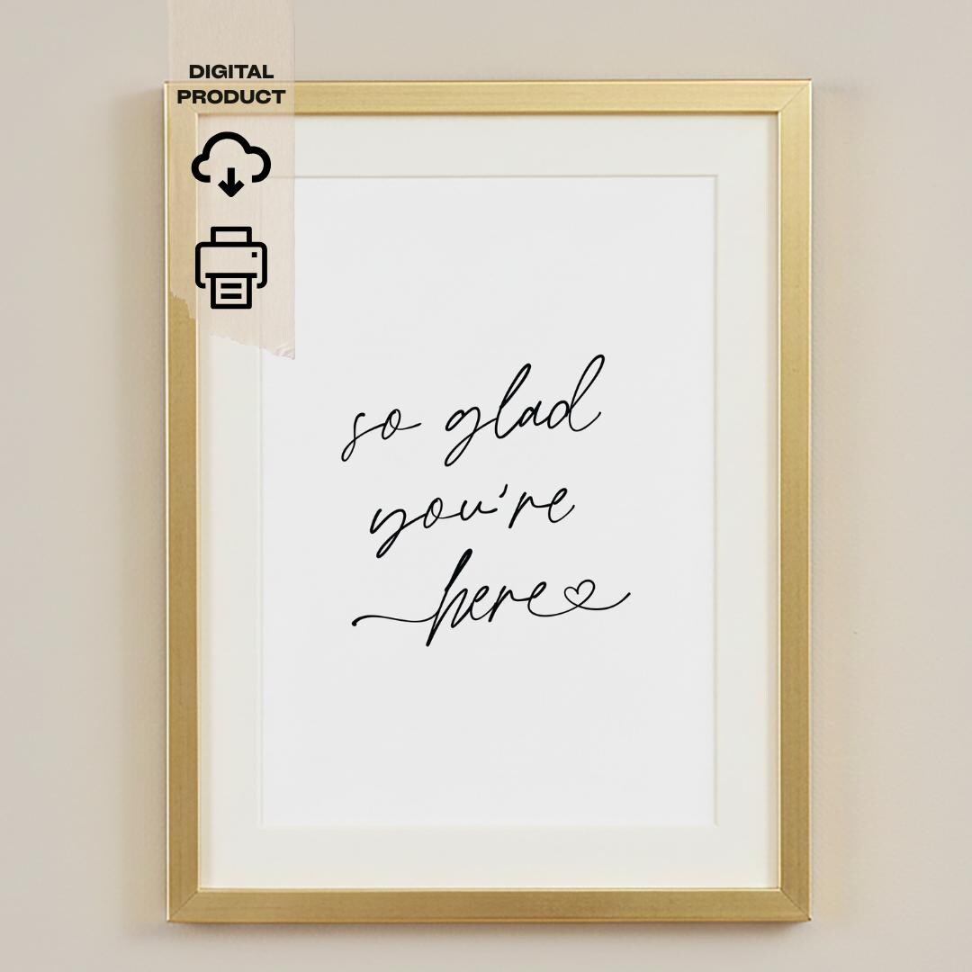 I'm so Glad You're Here Sign | Front Door Decor | Welcome Sign ...