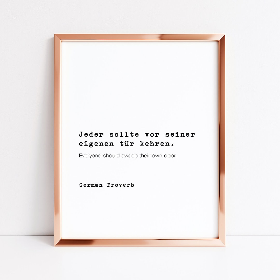 Digital Wall Art, German Sayings Print German Proverb - Etsy